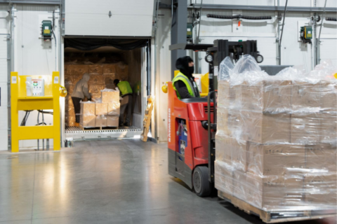 Cross docking warehouse for refrigerated and frozen foods.